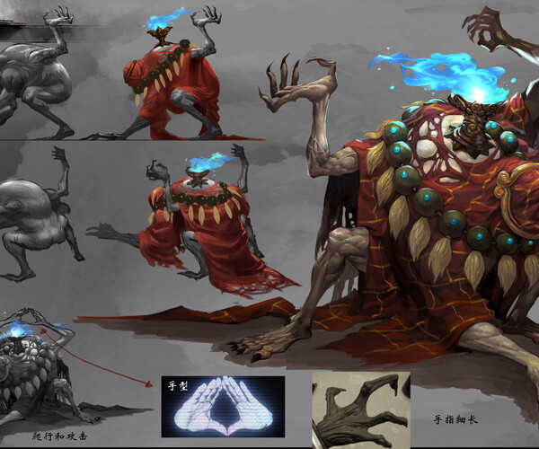 ArtStation - Low poly 3D Monster - Ascetic | Game Assets