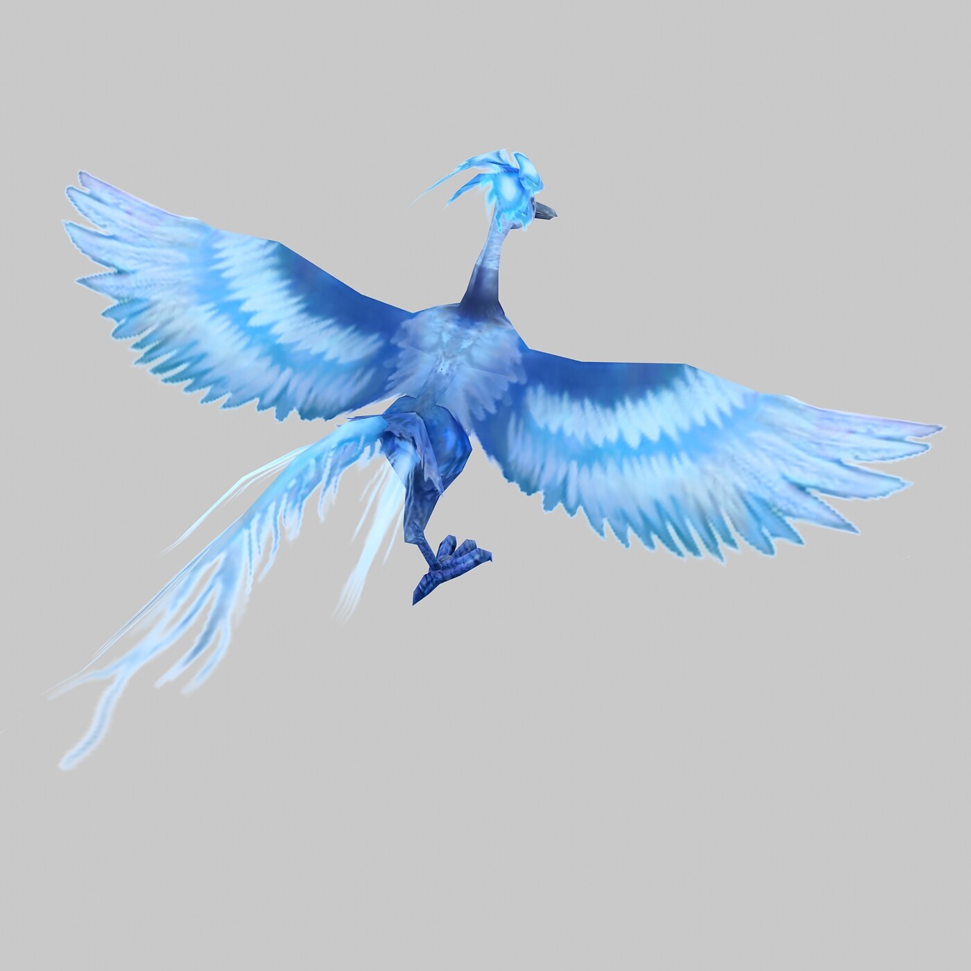 ArtStation - Low poly 3D Monster - Blue Phoenix | Game Assets