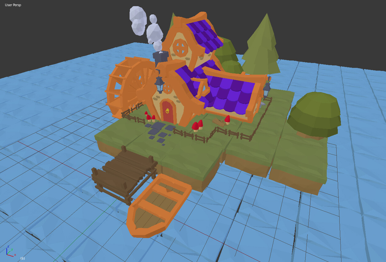 ArtStation - Low poly 3d House | Game Assets