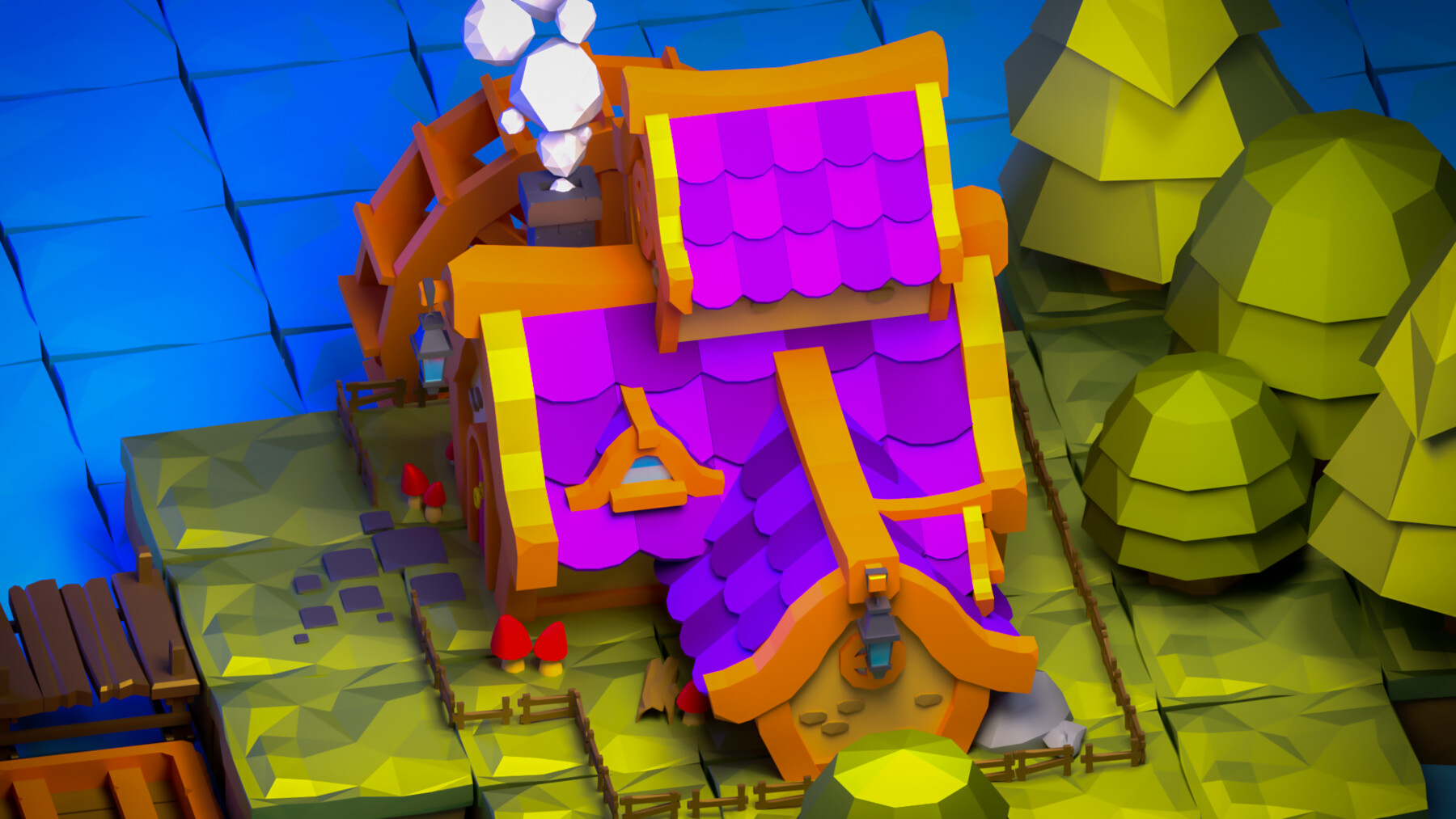 ArtStation - Low poly 3d House | Game Assets