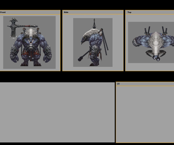 ArtStation - Low poly 3D Monster - Cow Head Monster | Game Assets