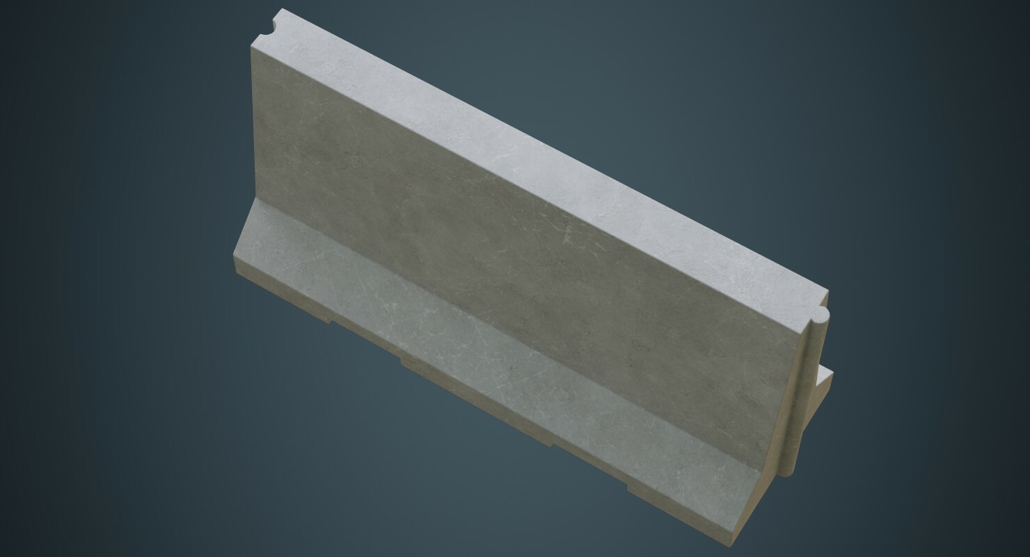 ArtStation - Concrete Barrier 3A | Game Assets