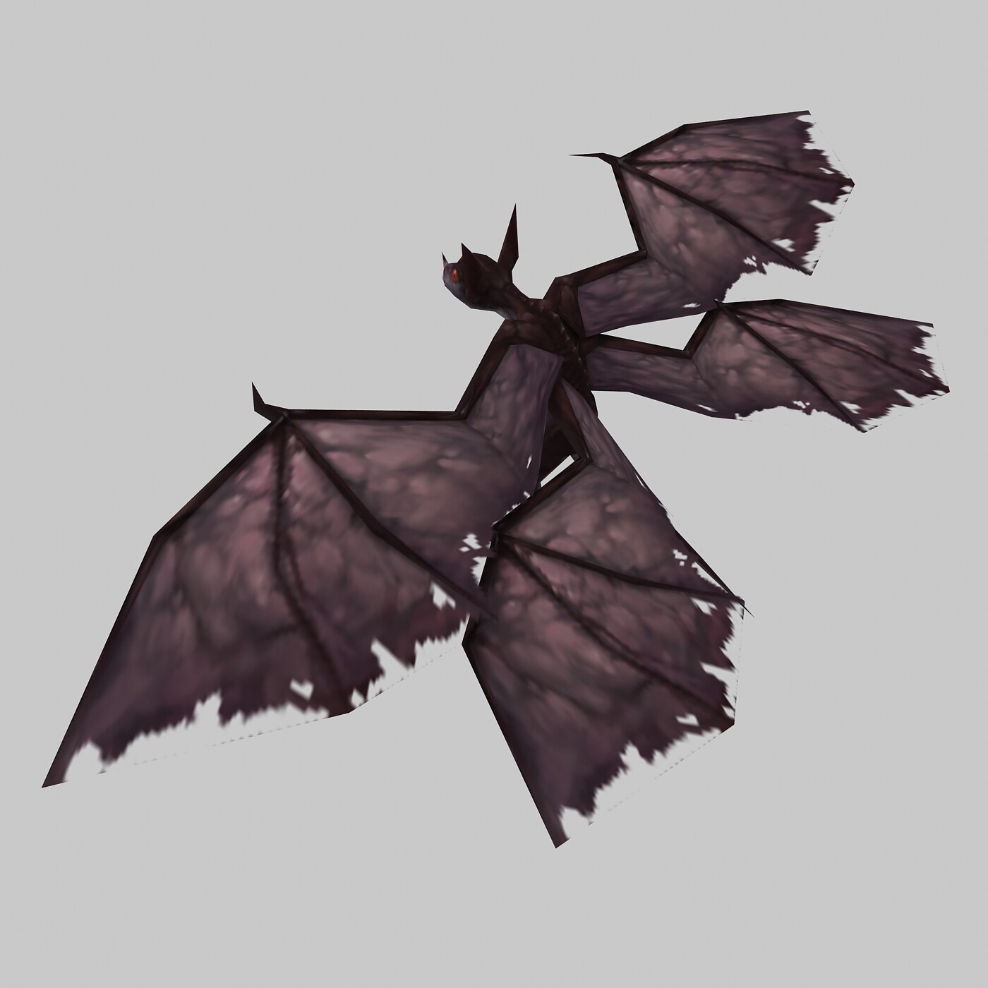 ArtStation - Low poly 3D Monster - Four-winged bat | Game Assets