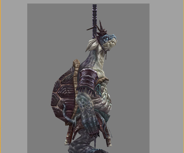 ArtStation - Low poly 3D Monster - Tortoise Overseer 02 | Game Assets