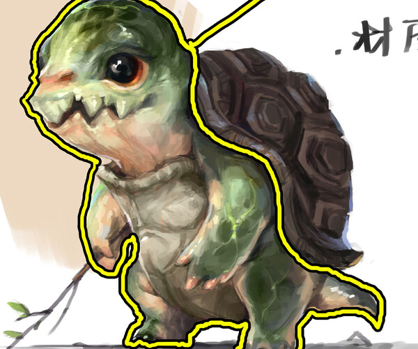 ArtStation - Low poly 3D Monster - Tortoise Soldier | Game Assets