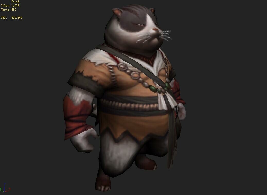 ArtStation - Low poly 3D Monster - meow | Game Assets