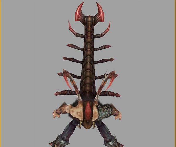 ArtStation - Low poly 3D Monster - The centipede people | Game Assets