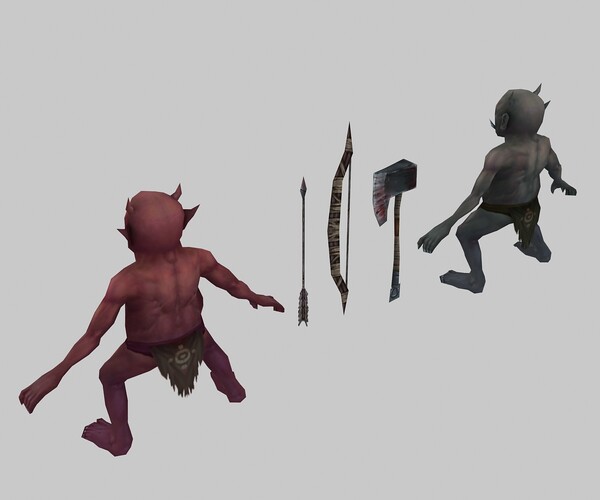 ArtStation - Low poly 3D Monster - Imp | Game Assets