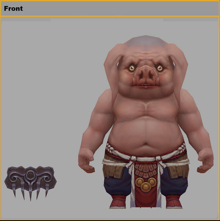 ArtStation - Low poly 3D Monster - The Piglet 01 | Game Assets
