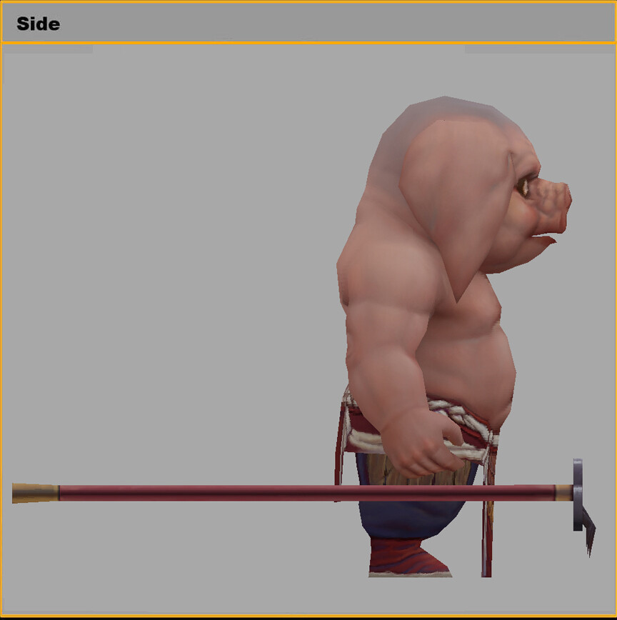 ArtStation - Low poly 3D Monster - The Piglet 01 | Game Assets