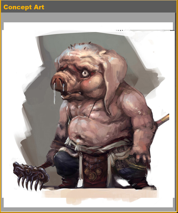 ArtStation - Low poly 3D Monster - The Piglet 01 | Game Assets