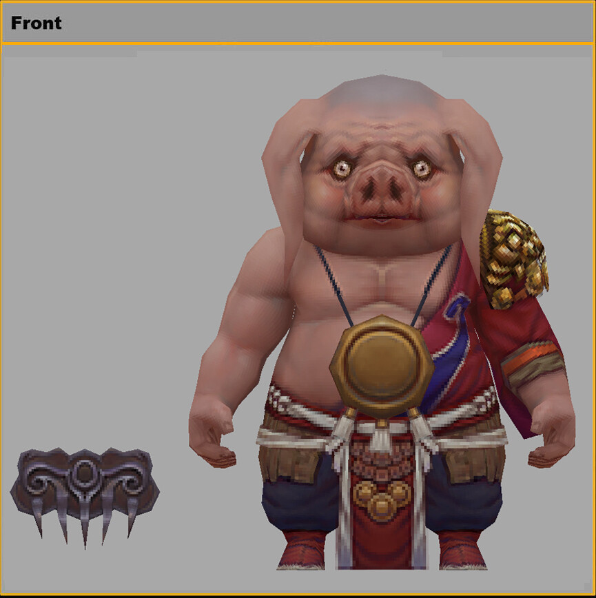 ArtStation - Low poly 3D Monster - The Little Pig 02 | Game Assets