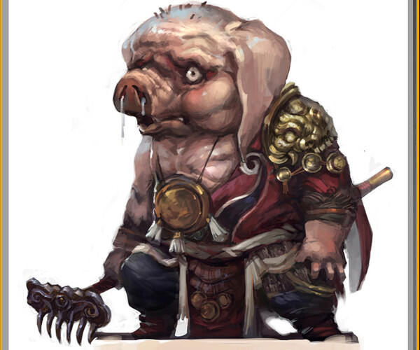 ArtStation - Low poly 3D Monster - The Little Pig 02 | Game Assets