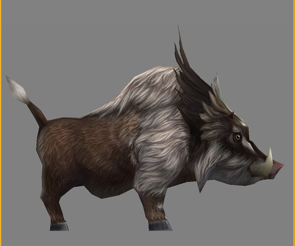 ArtStation - Low poly 3D Monster - Boar | Game Assets