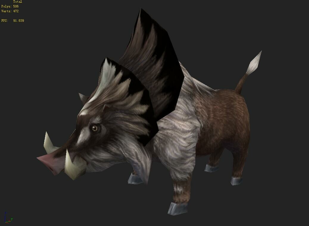 ArtStation - Low poly 3D Monster - Boar | Game Assets