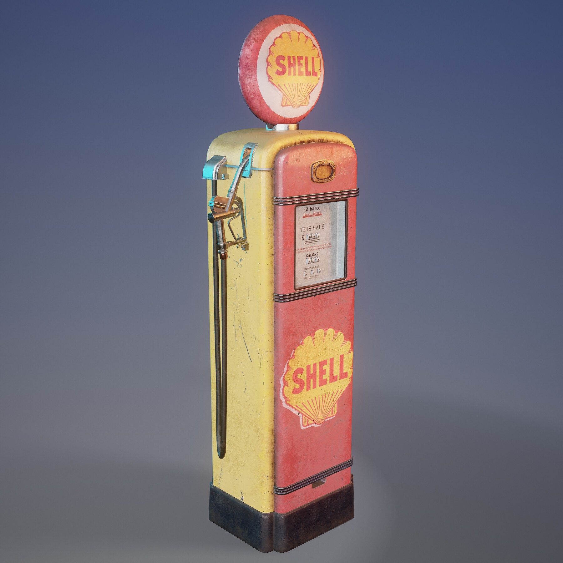 ArtStation - Shell Old Gas Station Pump | Game Assets