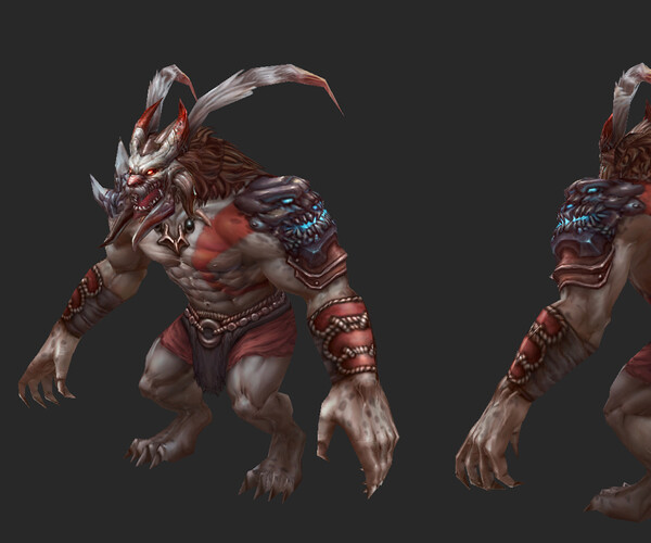 ArtStation - Low poly 3D Monster - Native Monster 03 | Game Assets