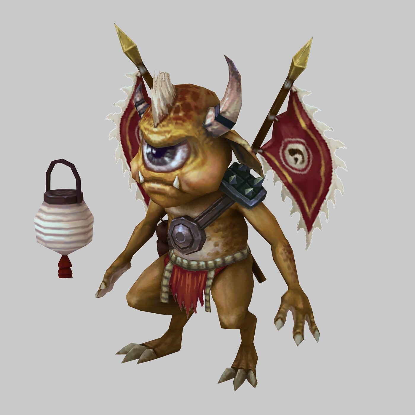 ArtStation - Low poly 3D Monster - Battle Demon | Game Assets