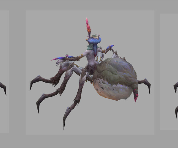 ArtStation - Low poly 3D Monster - Spider Maid 02 | Game Assets