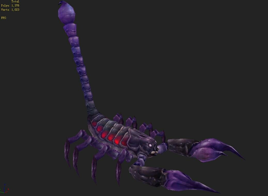 ArtStation - Low poly 3D Monster - Purple Tail Suckling | Game Assets