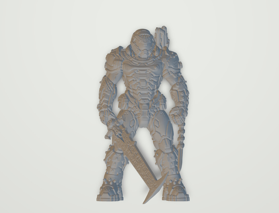 ArtStation - DoomGuy 3D model for print (30cm) | Resources