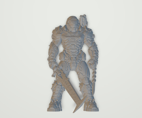 ArtStation - DoomGuy 3D model for print (30cm) | Resources