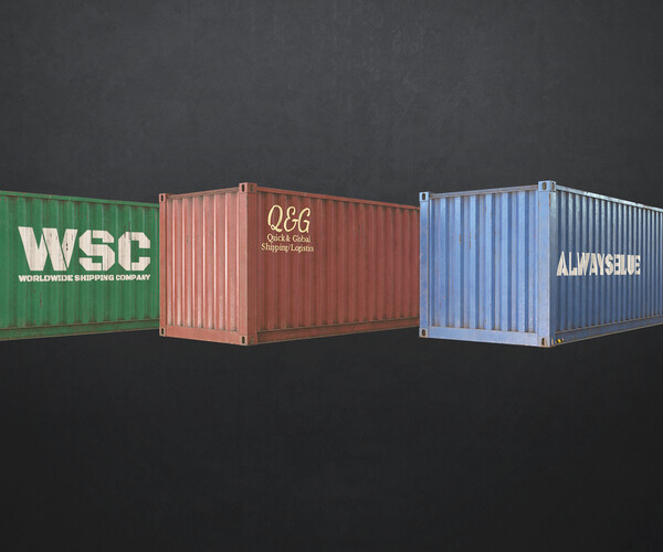 ArtStation - Shipping Container - Low Poly | Resources