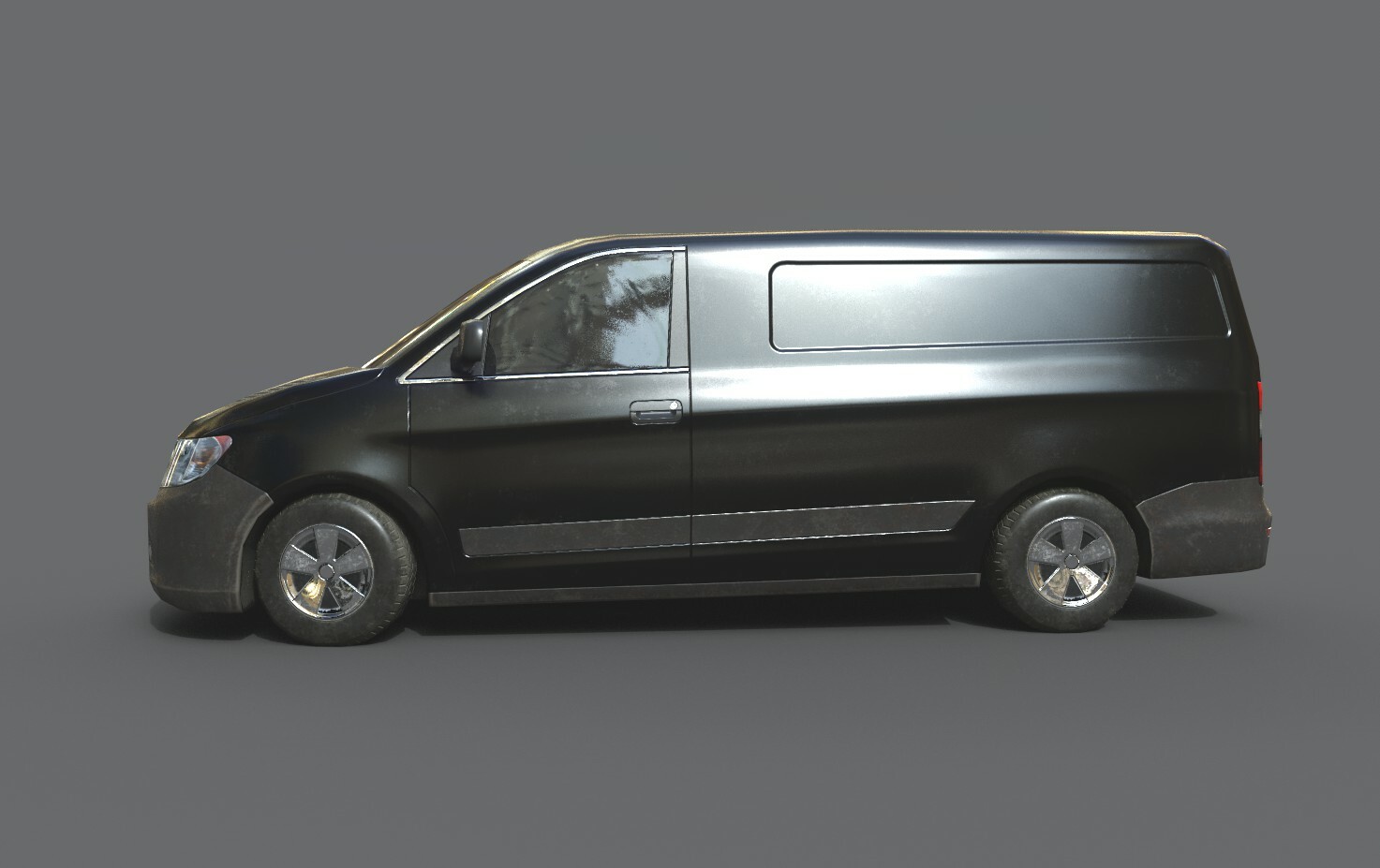 ArtStation - Generic Minivan Black | Game Assets