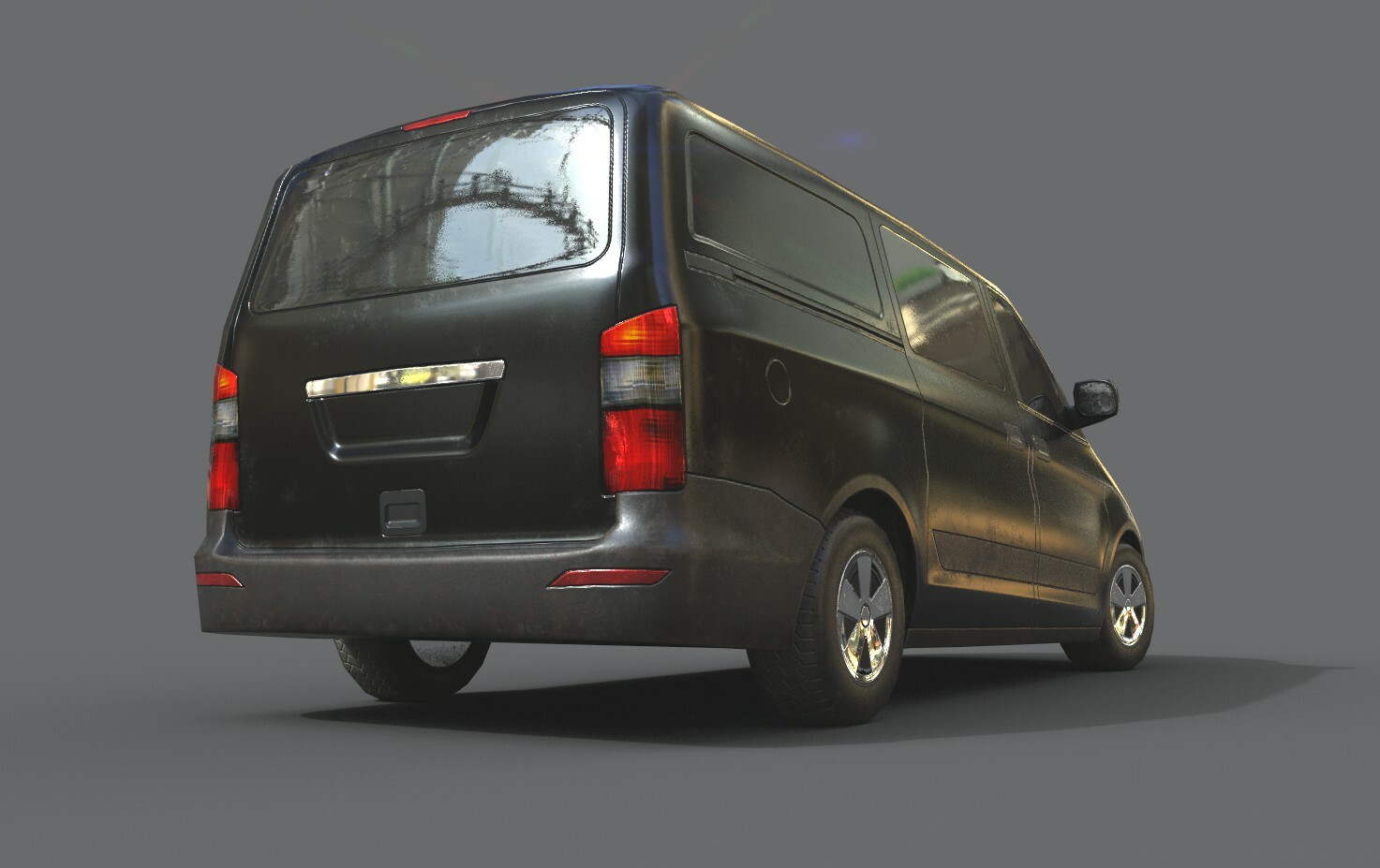 ArtStation - Generic Minivan Black | Game Assets
