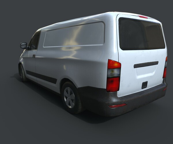 ArtStation - Generic Minivan White | Game Assets