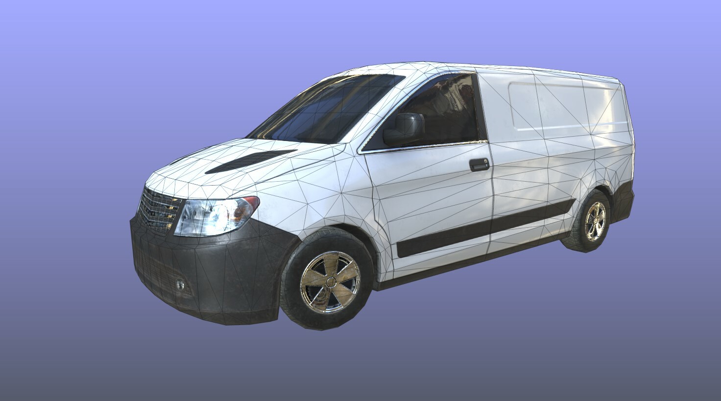 ArtStation - Generic Minivan White | Game Assets