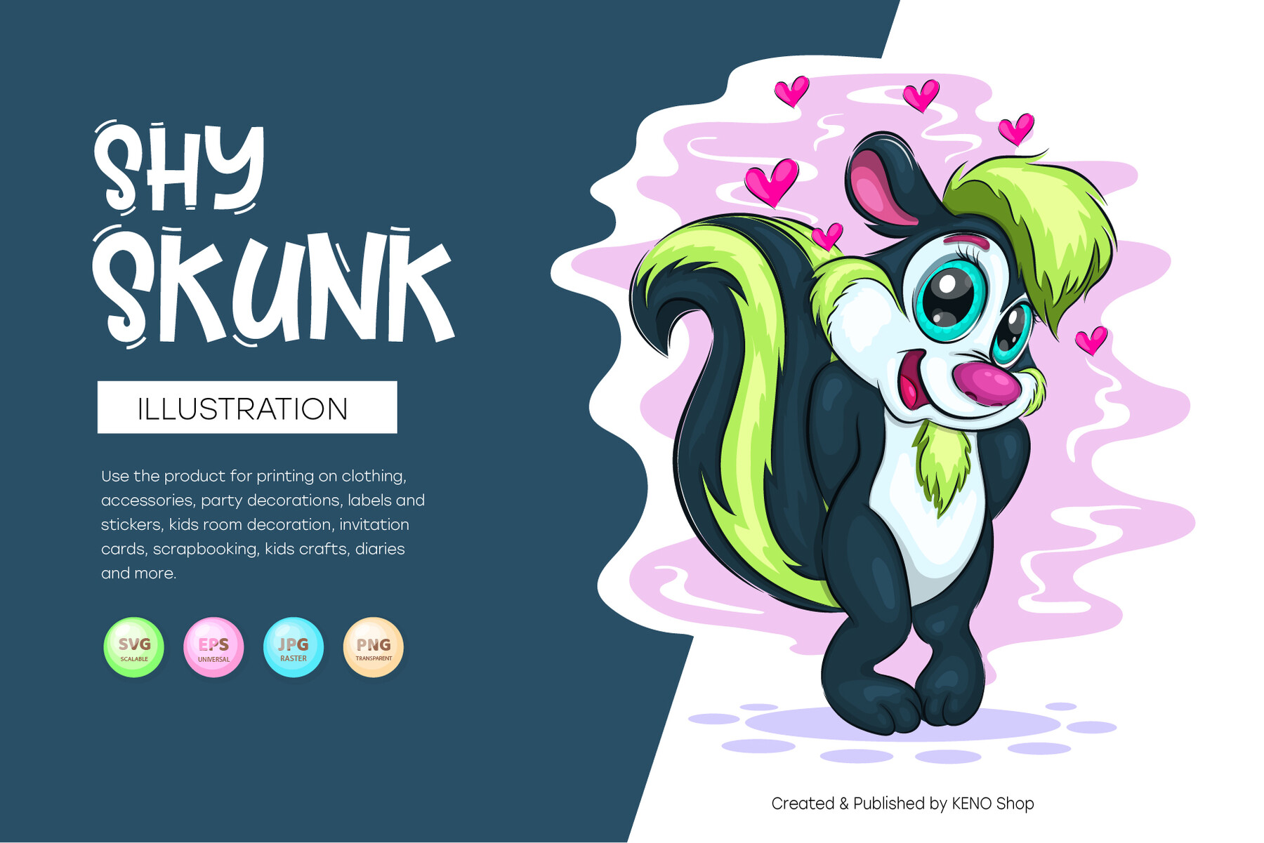ArtStation - Cartoon Shy Skunk | Artworks