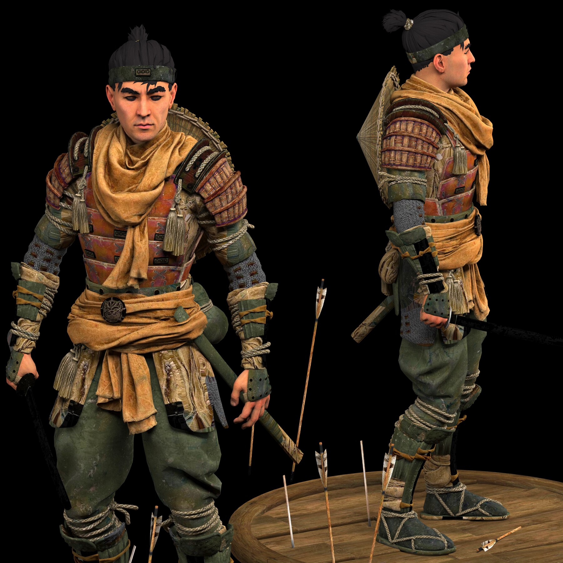 ArtStation - Japan Samurai Warrior | Game Assets