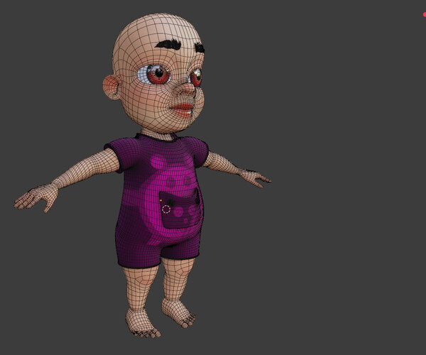 ArtStation - Stylized Baby - Olive - Blender 3D Model | Resources