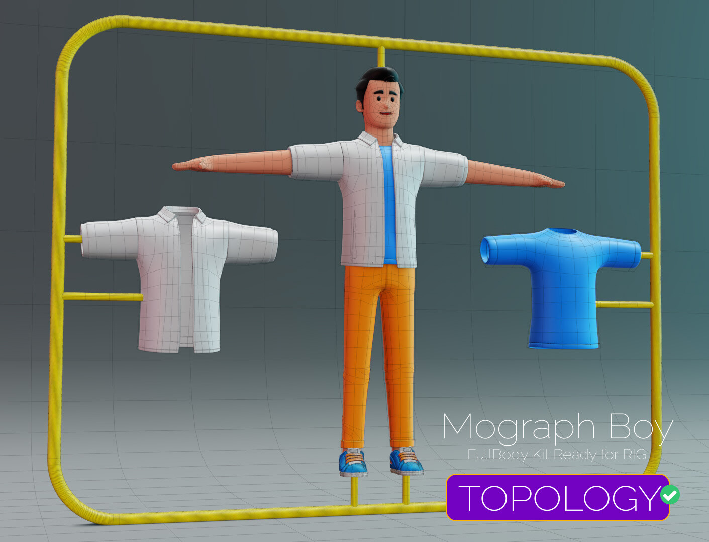 ArtStation - MOGRAPH BOY 3D MODEL ready for RIG | Resources