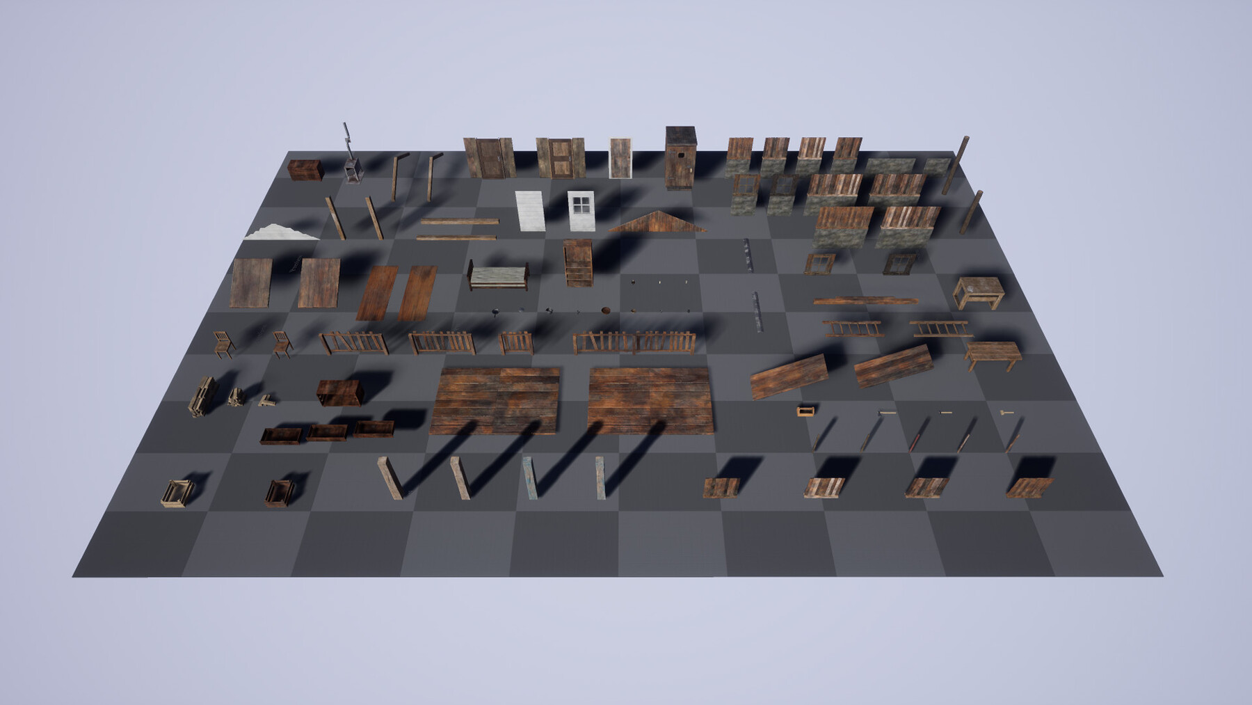 ArtStation - Modular Huts Asset | Game Assets