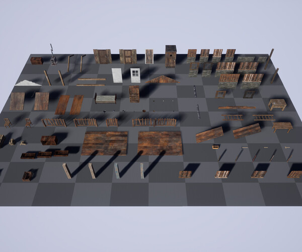 ArtStation - Modular Huts Asset | Game Assets