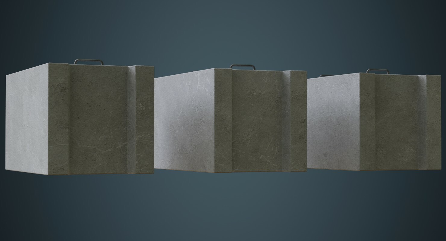 ArtStation - Concrete Barrier 5A | Game Assets