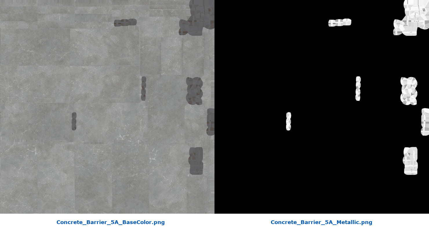 ArtStation - Concrete Barrier 5A | Game Assets