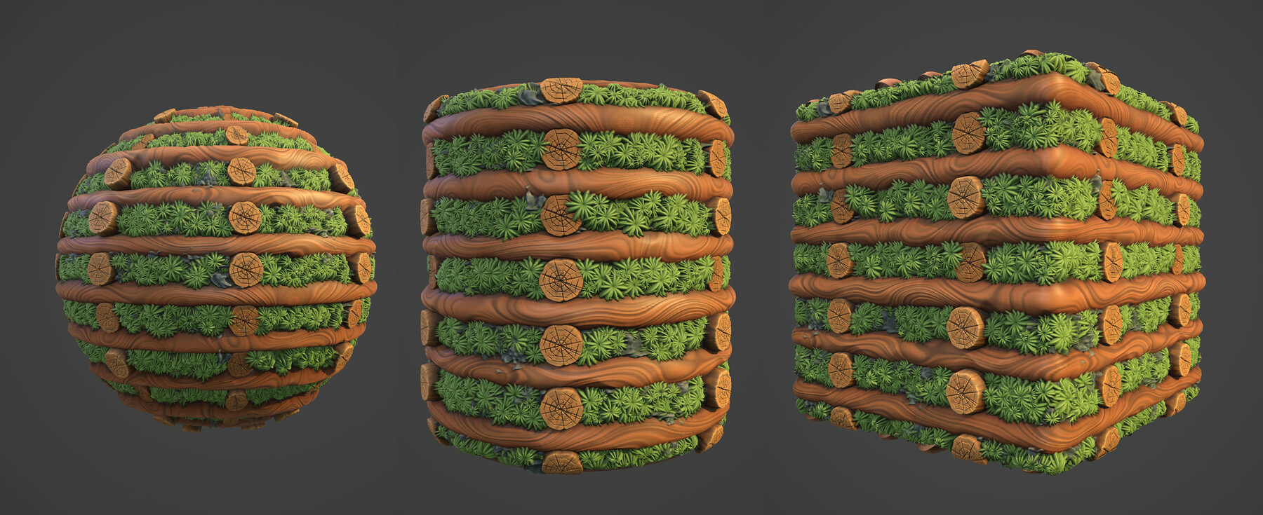 ArtStation - Stylized Log Wall - Susbtance Designer | Resources