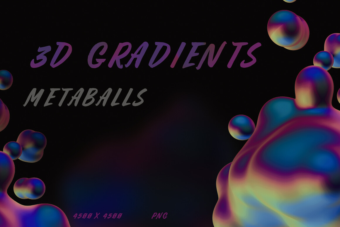 ArtStation - 3D Gradients - Metaballs | Artworks