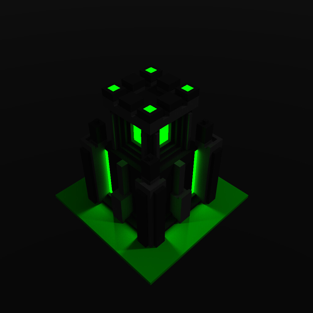 ArtStation - voxel necro tower | Game Assets
