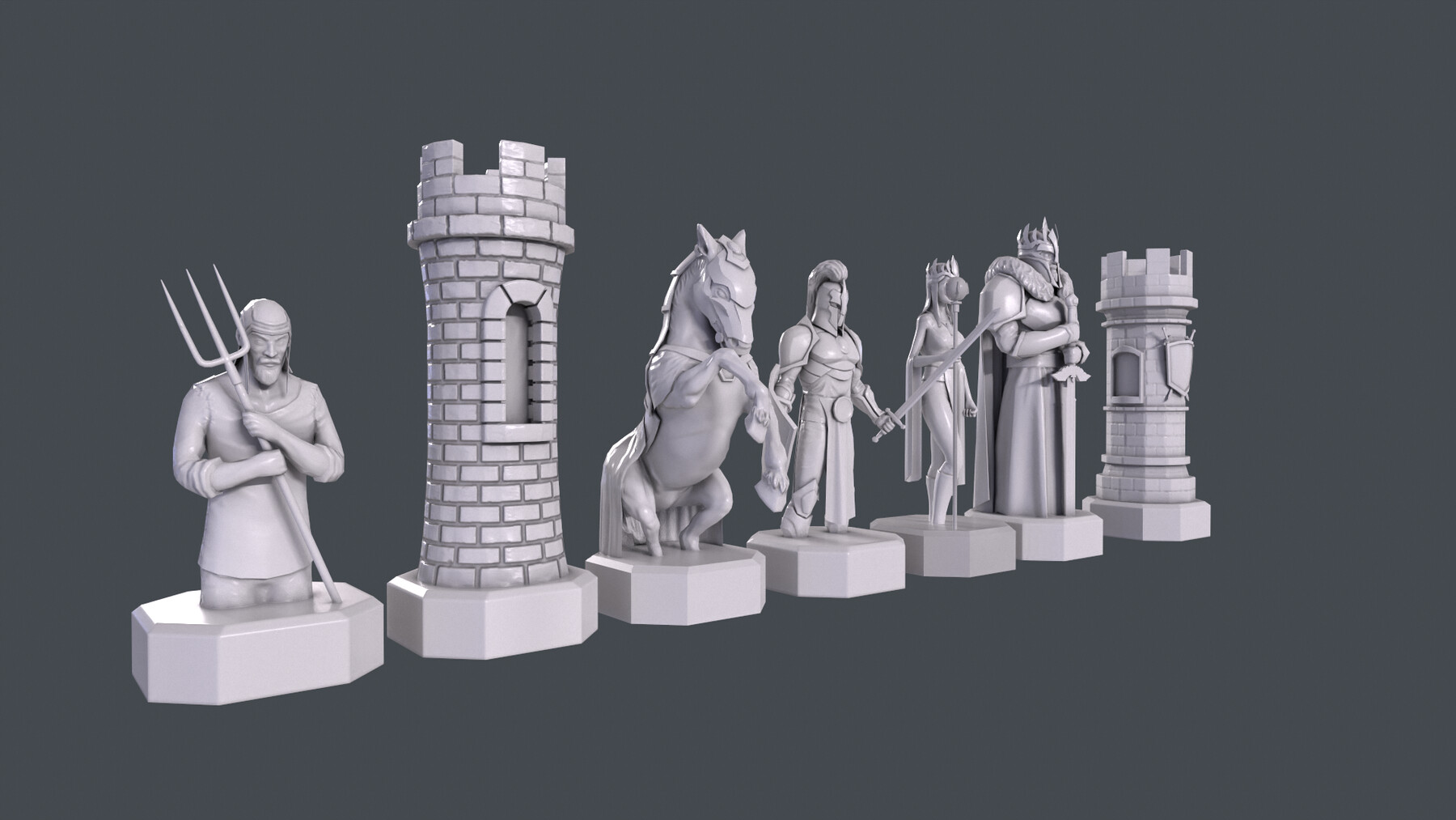 ArtStation - Chess game ready 3d models | Game Assets