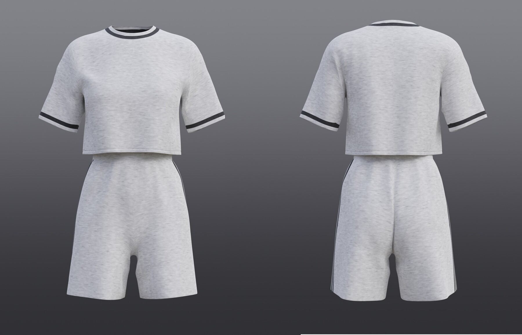 ArtStation - Sport Set T-Shirt and Shorts Tracksuit - 2 Pieces Outfit ...