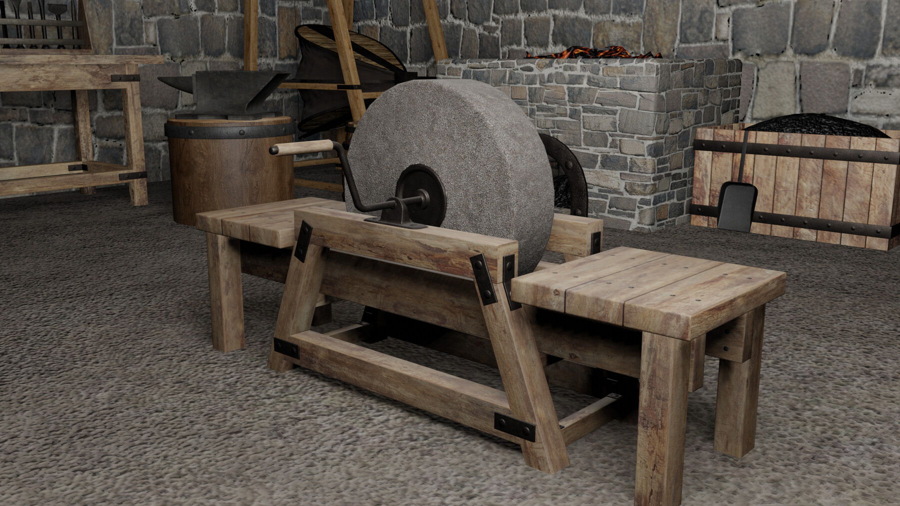 ArtStation - Blacksmith Tools and Equipment | Game Assets