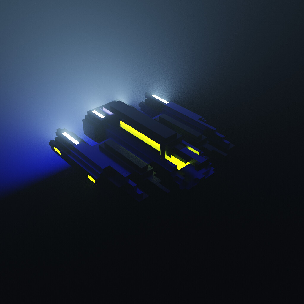 ArtStation - voxel space ship | Game Assets