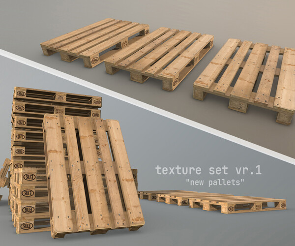 ArtStation - Cargo Wood Pallets EUR EPAL vr.1 | Game Assets