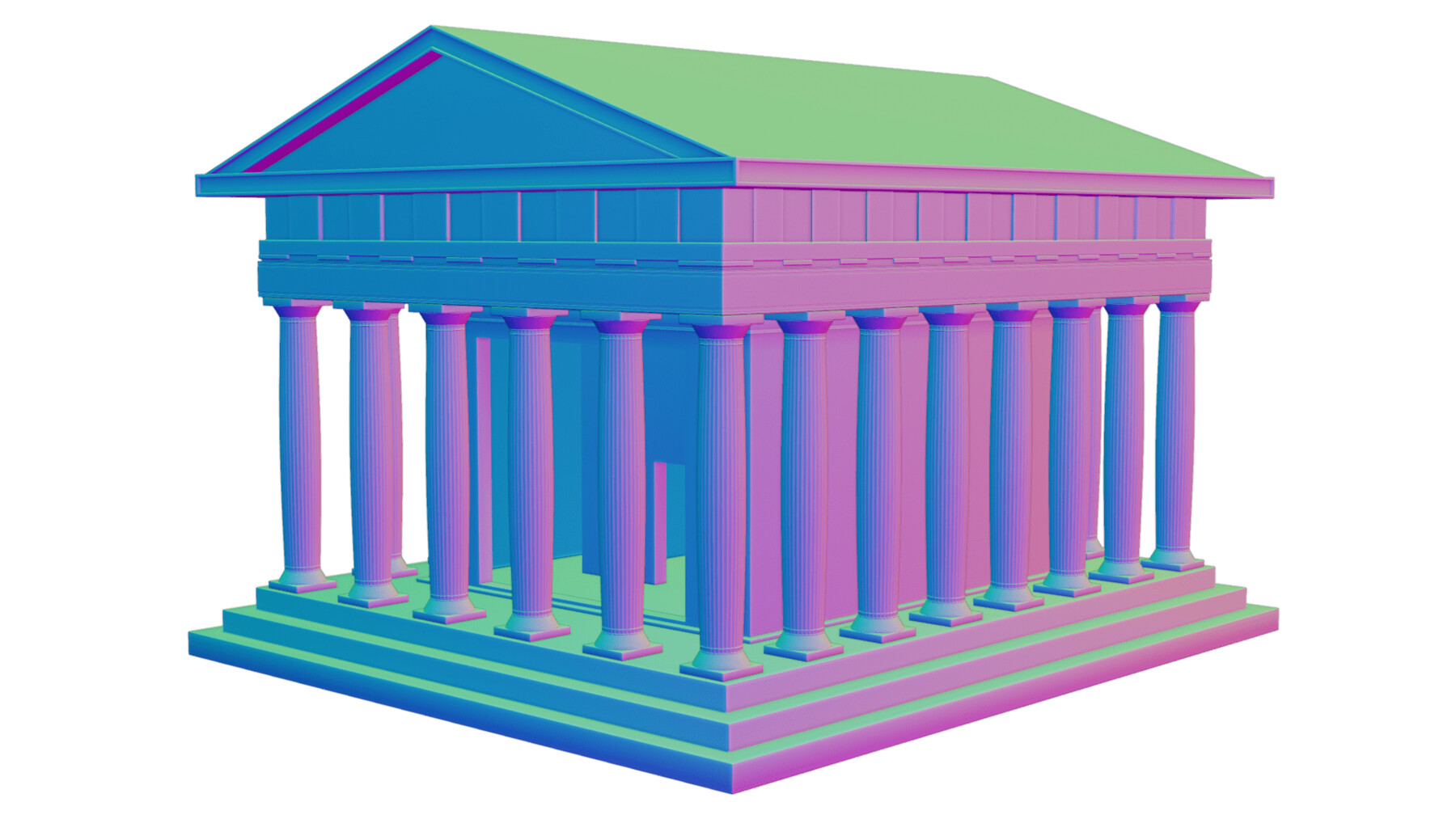 ArtStation - Greek Temple 3D model | Resources