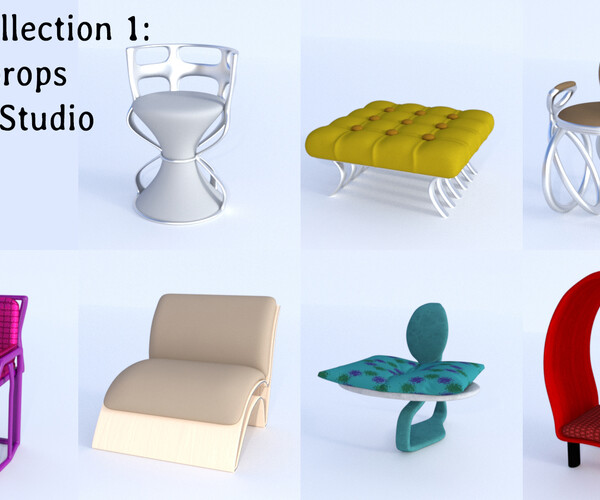 ArtStation - Chair Collection 1 for DAZ Studio | Resources