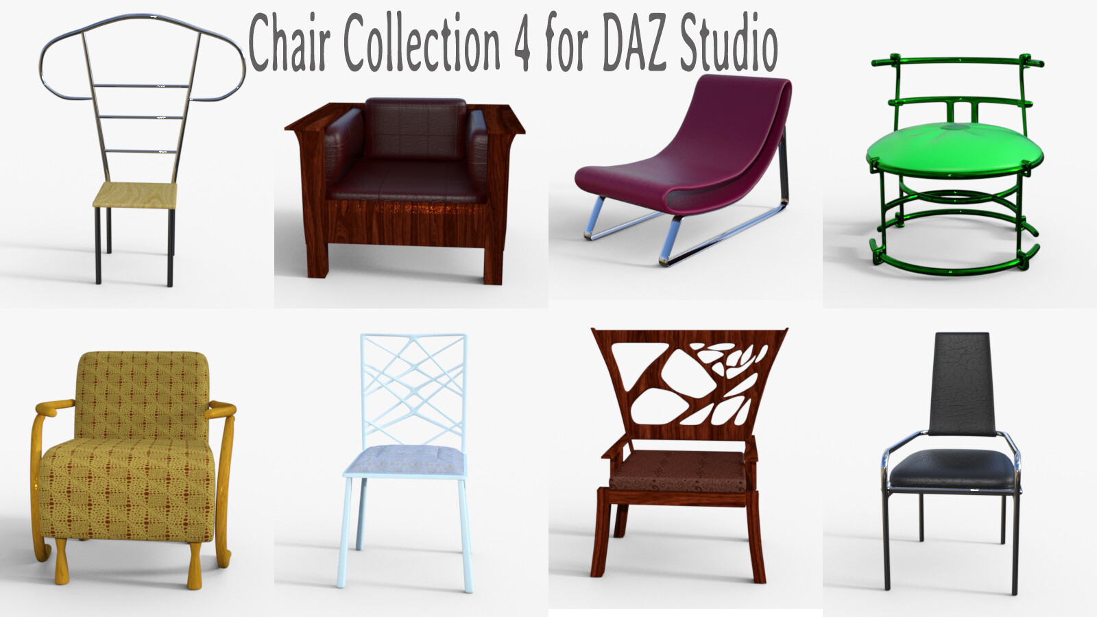 ArtStation - Chair Collection 4 for DAZ Studio | Resources